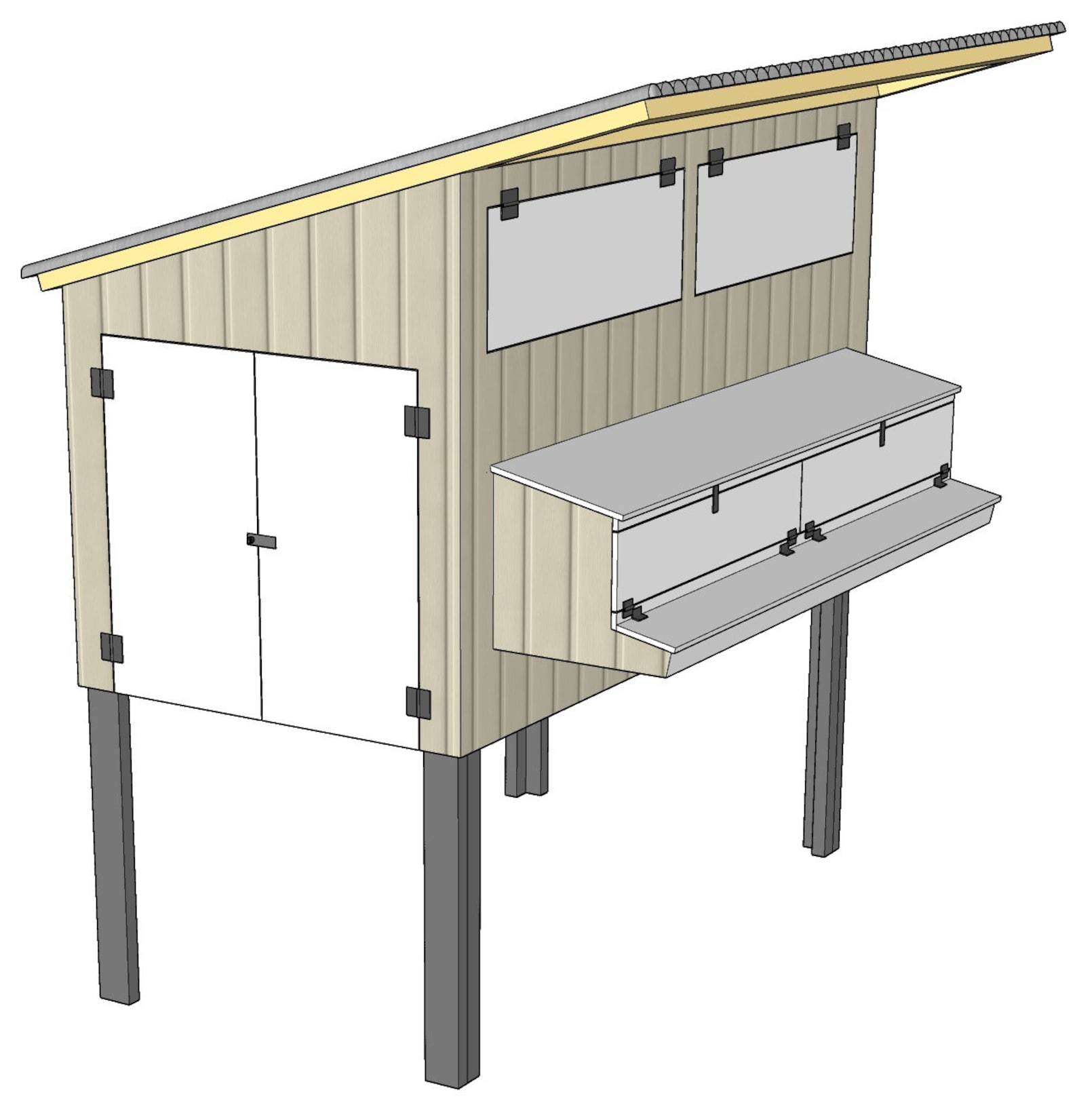 Chicken Coop Plans (6-10 Chickens) - Etsy