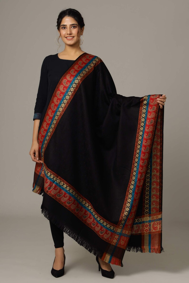Indian Wool Shawl Designer Shawl Handmade Shawl Fashionable - Etsy