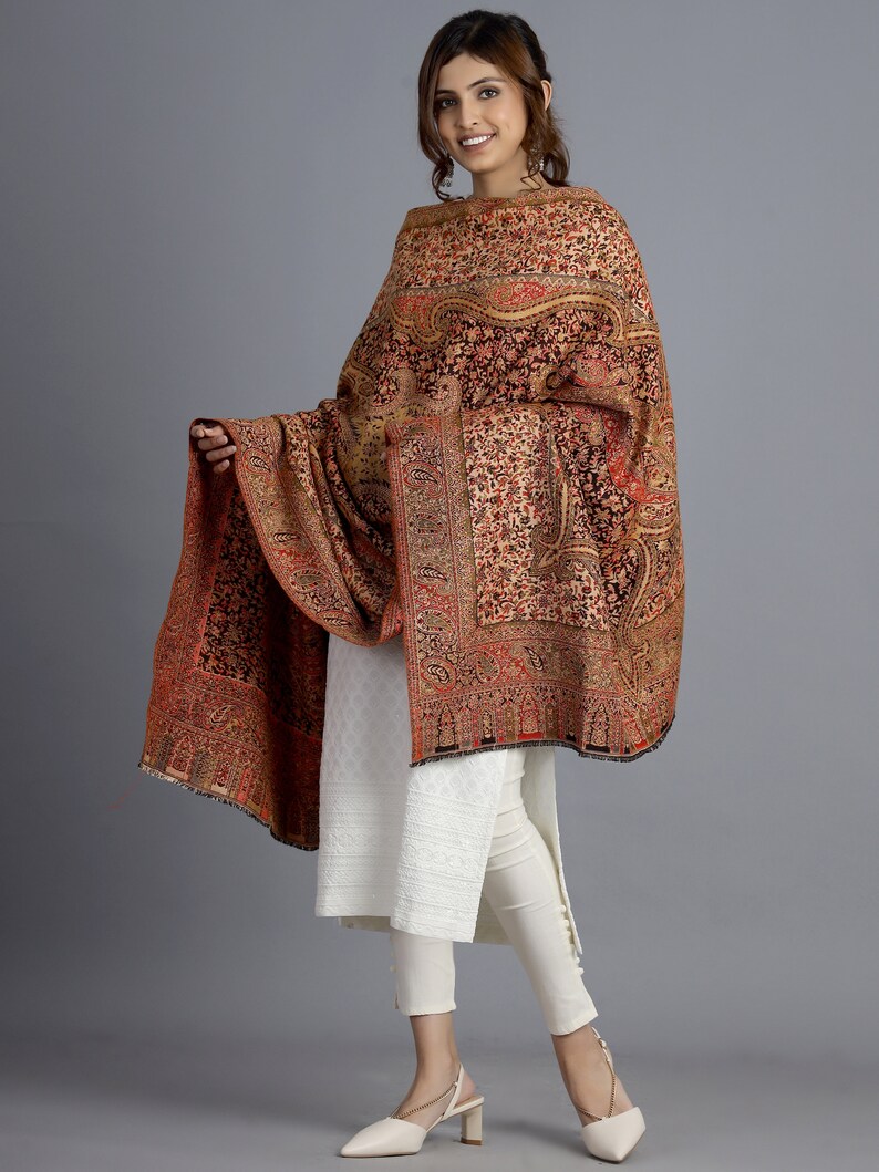 Pashmina Shawl Jamawar Shawl India Cashmere Yak Wool Scarf - Etsy