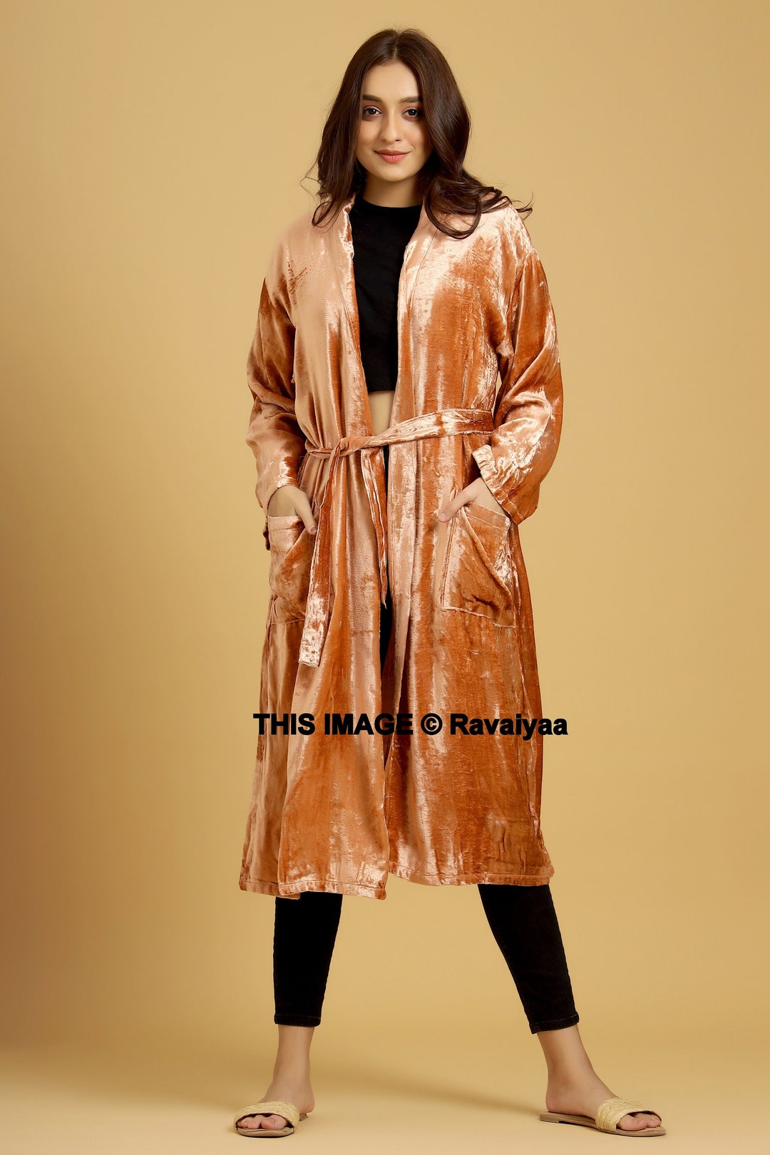 Women's Velvet Long Robe Claret Velvet Robe Bridesmaid - Etsy