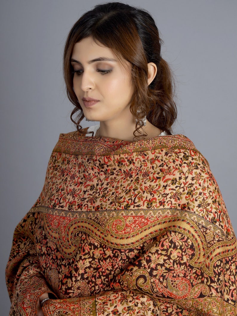 Pashmina Shawl Jamawar Shawl India Cashmere Yak Wool Scarf - Etsy
