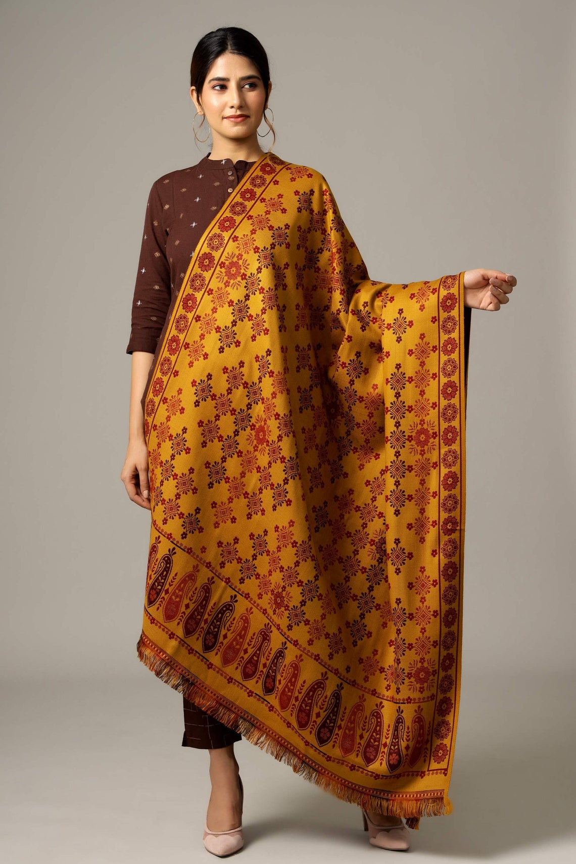 Indian Reversible Kullu Decor Shawl Best Gift for Mom Dad - Etsy