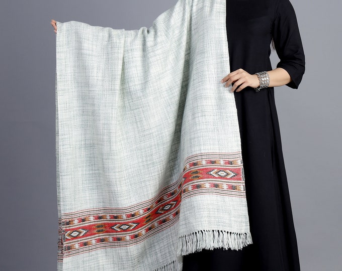 Traditional Pure Wool Handloom Made Kullu Unisex Shawl | Hand ...