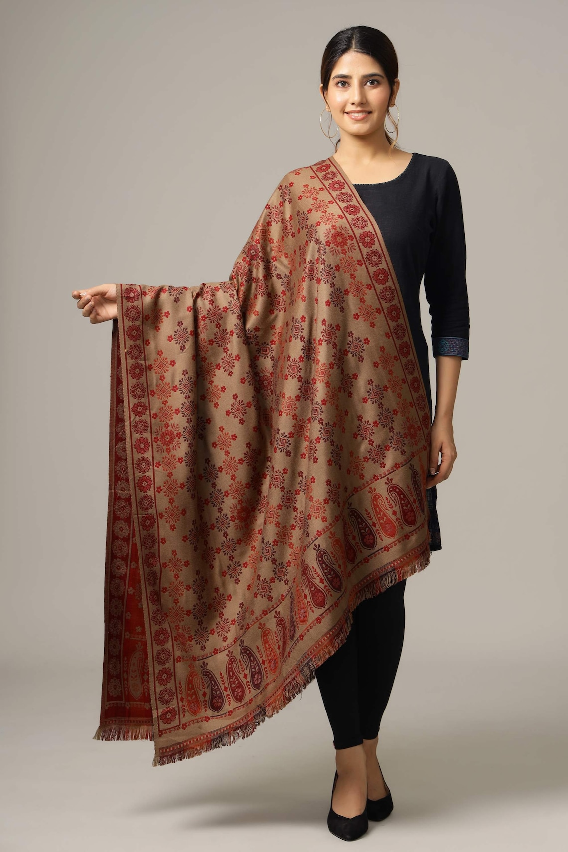 Indian Reversible Kullu Decor Shawl Best Gift for Mom Dad - Etsy