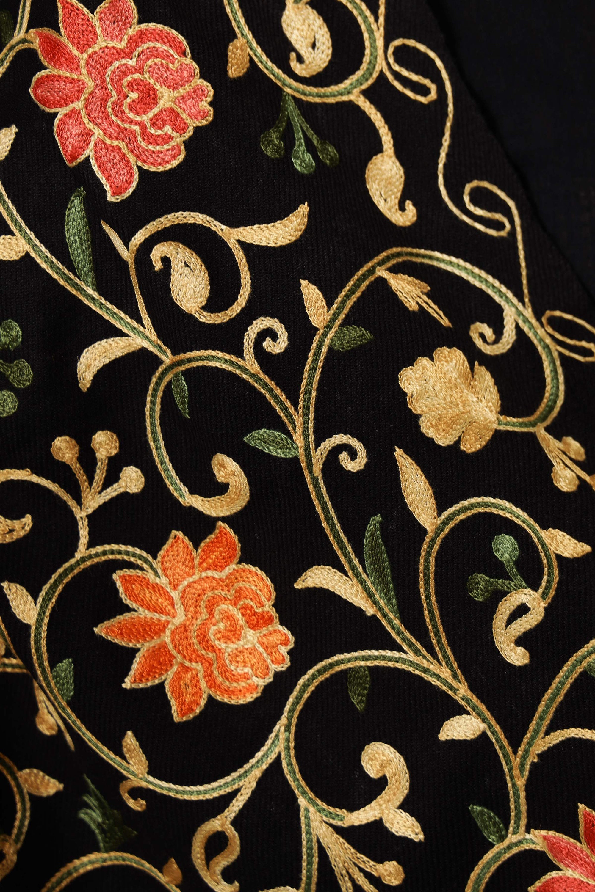 Embroidered Floral Stole/ Maroon Stole/ Black Stole/ Fashion | Etsy