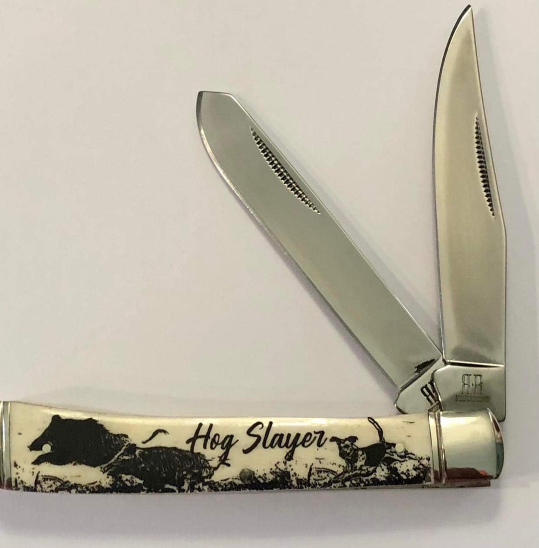 Hog Slayer Trapper Style Knife - Etsy