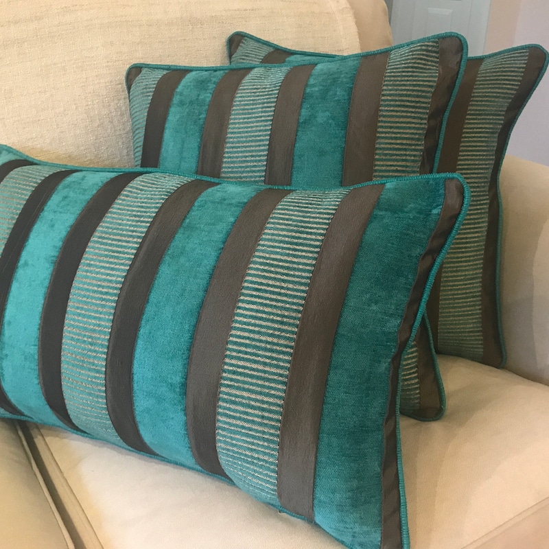 Turquoise Pillow - Etsy