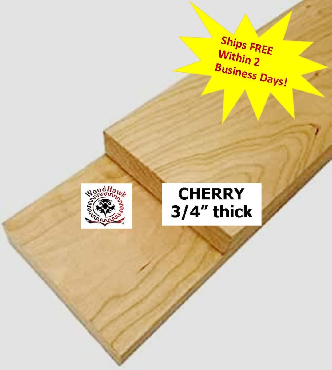 2 CHERRY 3/4" X 6" X 24" Lumber Wood Boards DIY Shelf Sign Craft Build ...