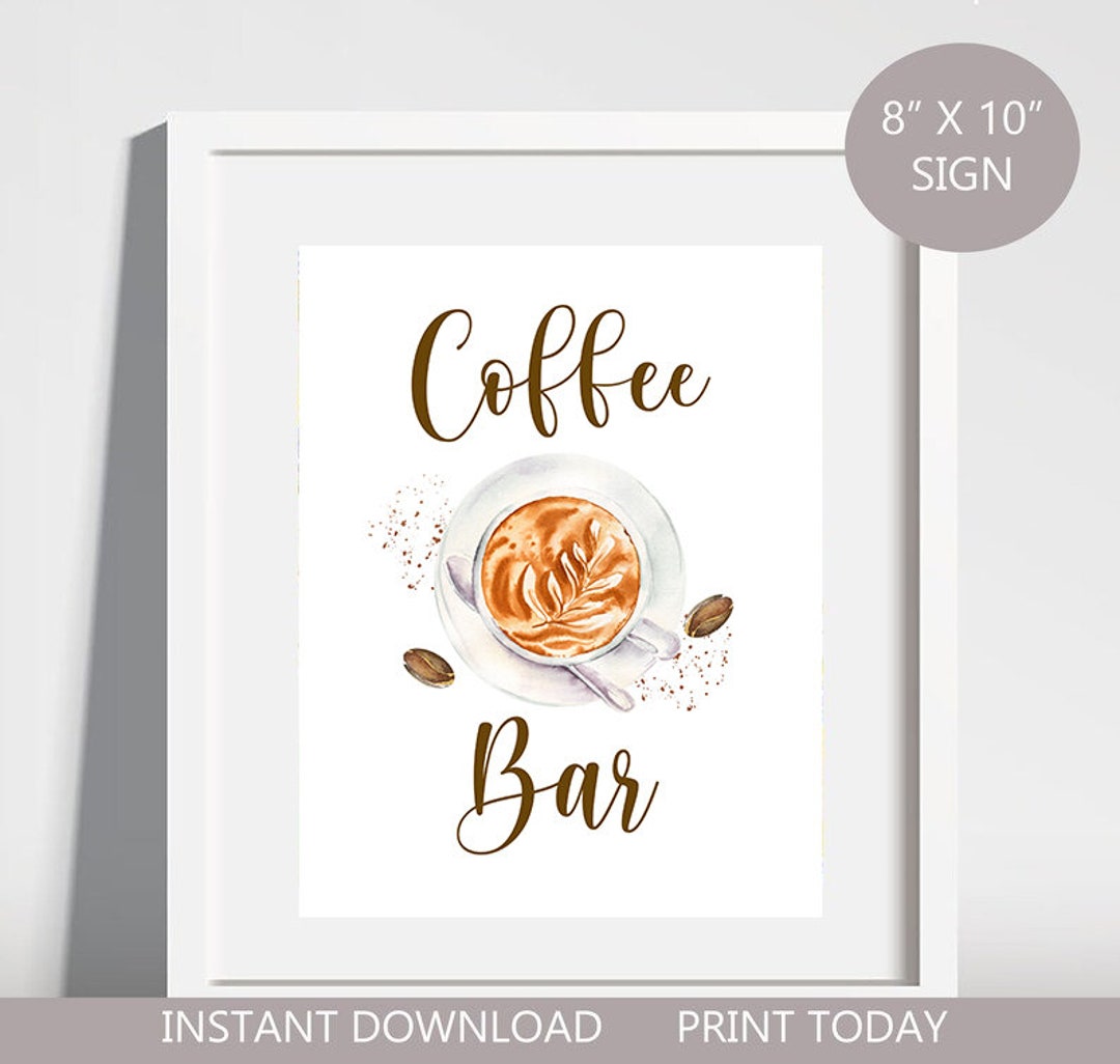 Printable Coffee Bar Sign A Baby is Brewing Shower Love is Brewing ...
