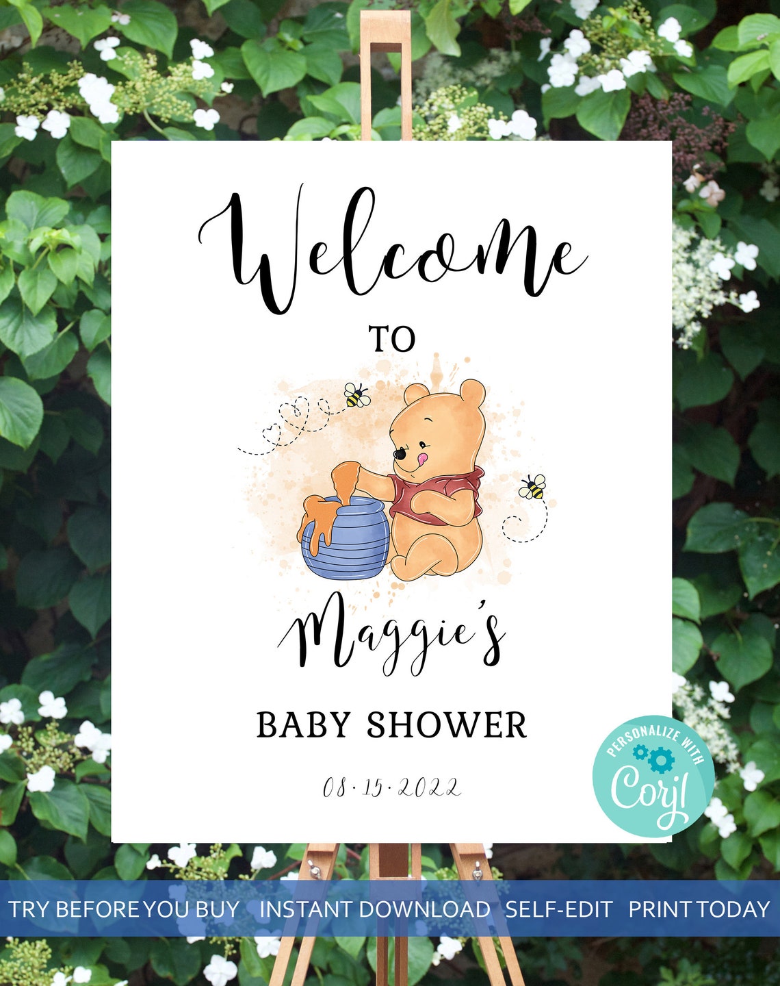 A Little Hunny is on the Way Welcome to Baby Shower Sign - Etsy