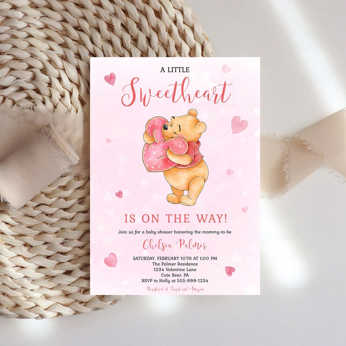 Winnie the Pooh A Little Sweetheart is on the Way Baby Shower ...