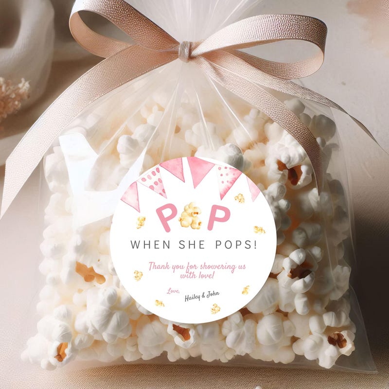 Pop When She Pops Labels - Etsy