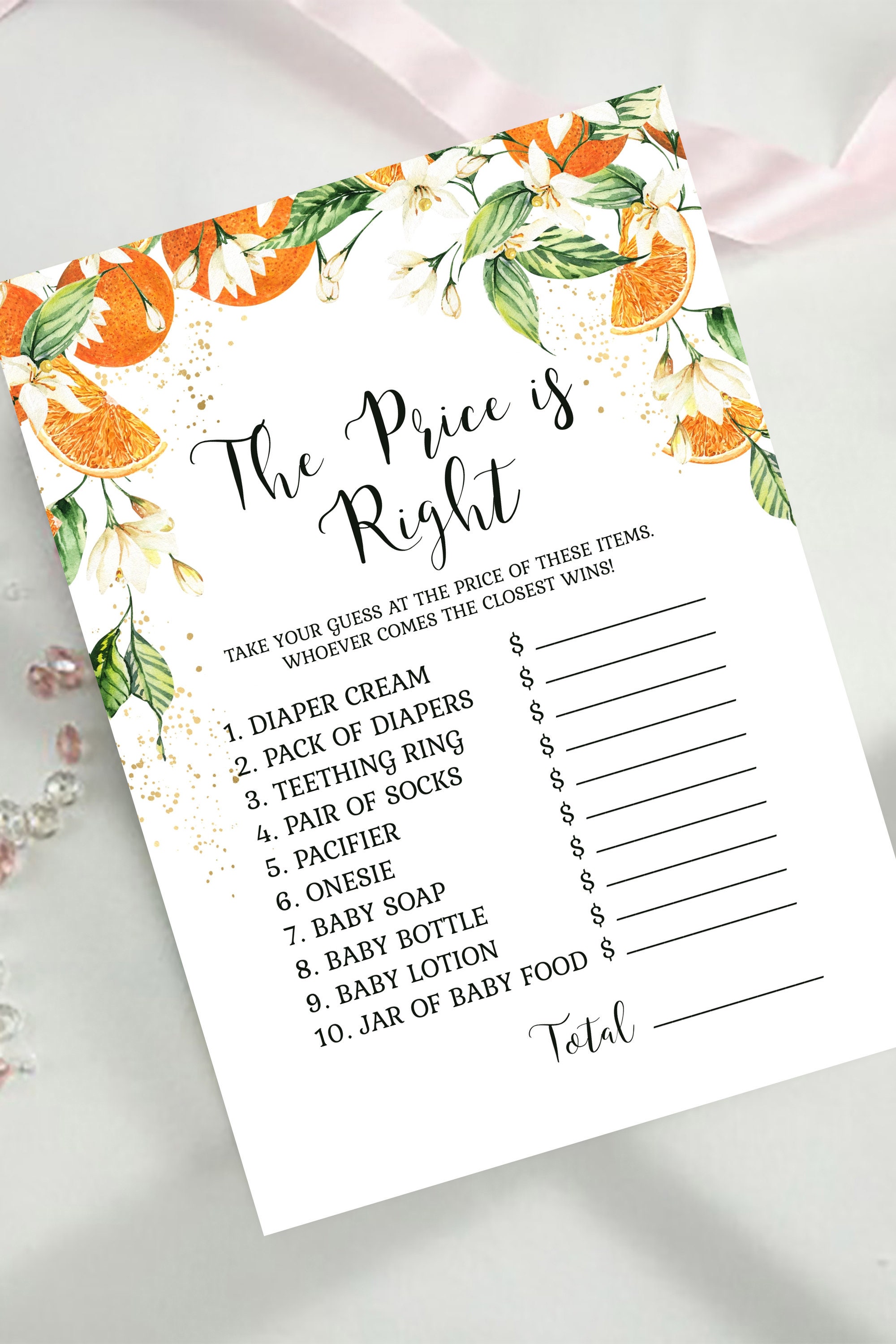 A Little Cutie is on the Way the Price is Right Baby Shower Game ...