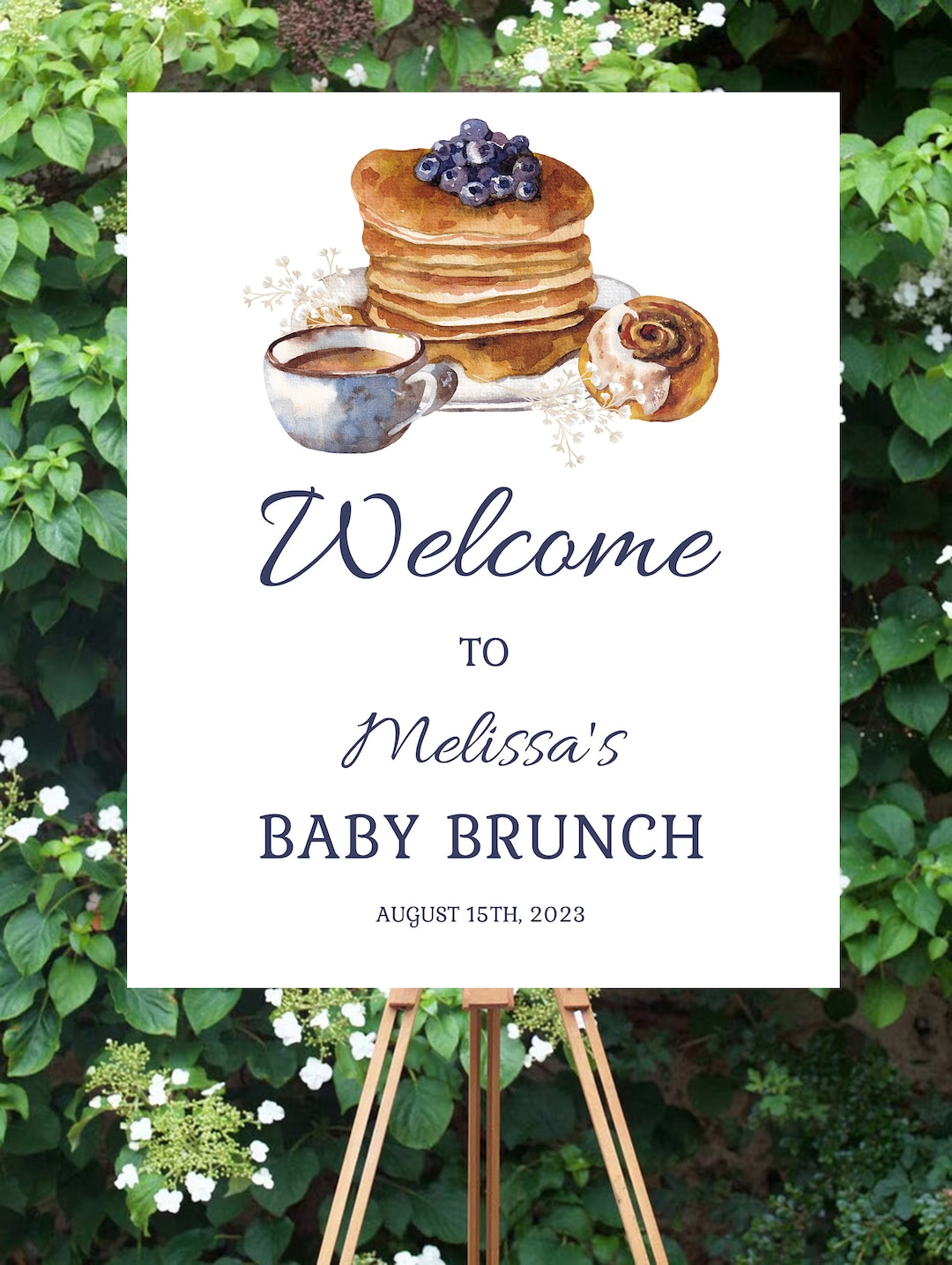 Editable Welcome to Baby Brunch Sign Poster Template Brunch Theme ...
