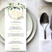 EDITABLE Greenery Daisy Menu Template 50th Wedding Anniversary Any ...