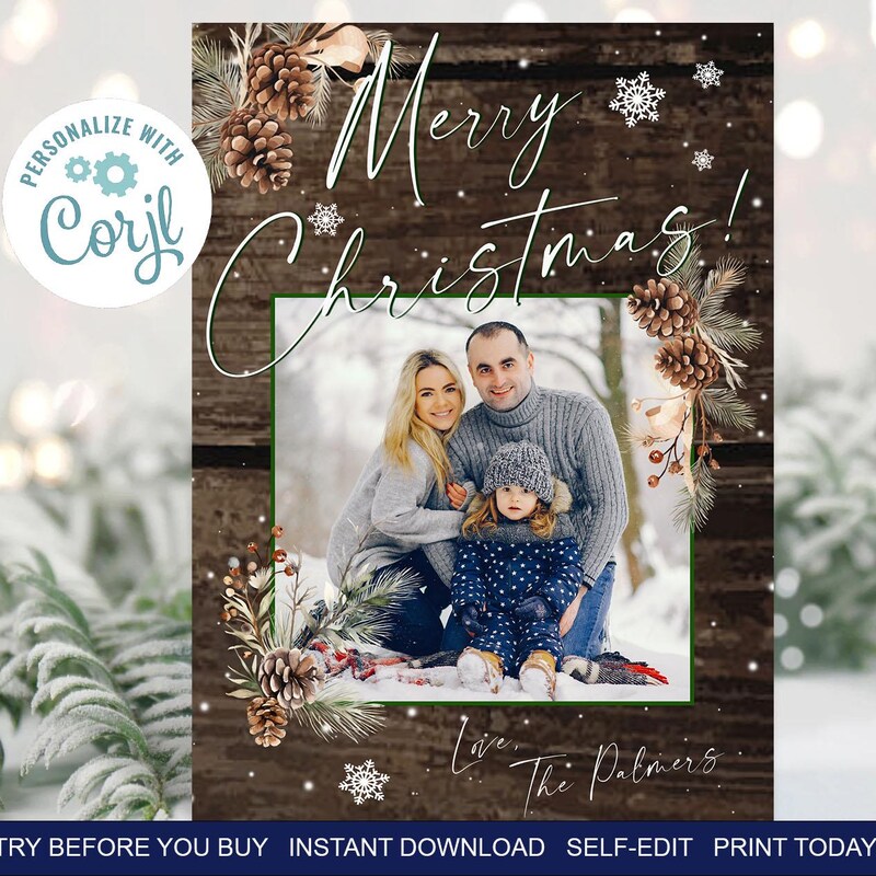 Rustic Holiday Cards - Etsy