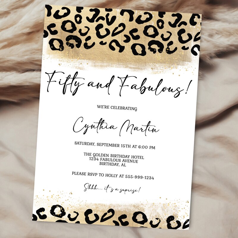 Leopard Print Invitations - Etsy