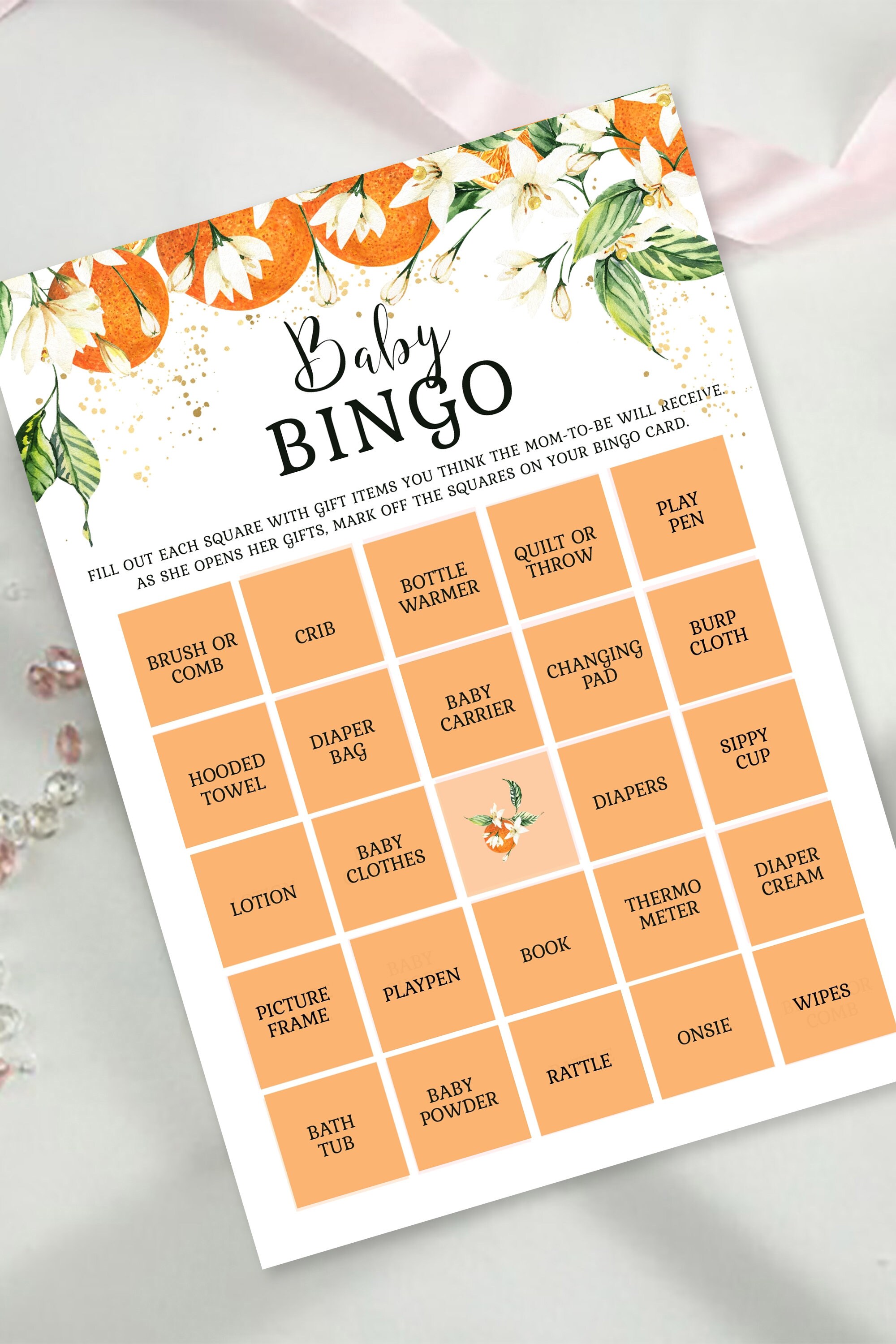 A Little Cutie is on the Way Baby Shower Baby Bingo Game | Etsy