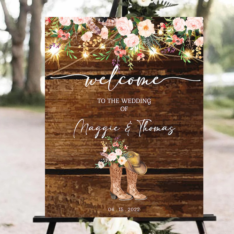 Rustic Wedding Signs - Etsy UK
