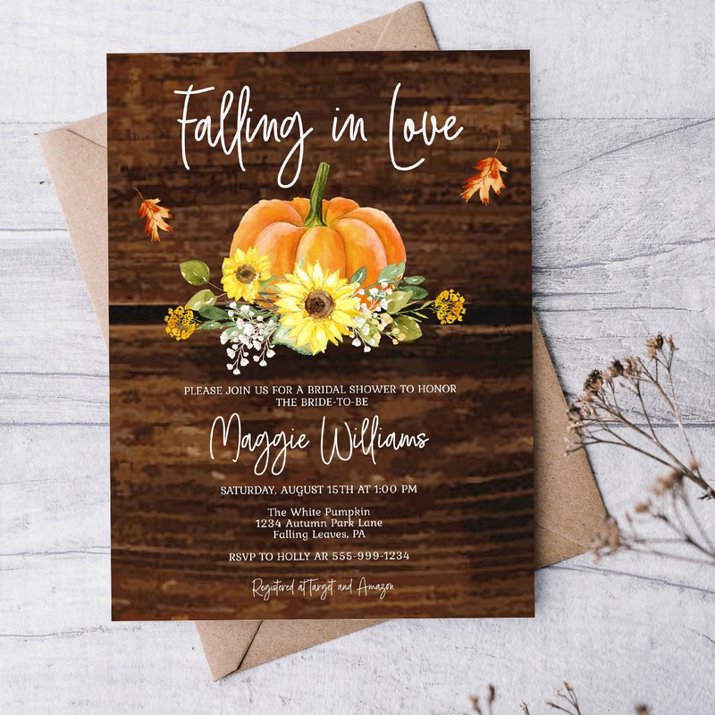 Fall in Love Invitation - Etsy