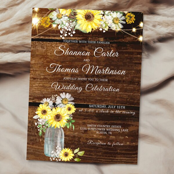 Rustic Wedding Invitation - Etsy