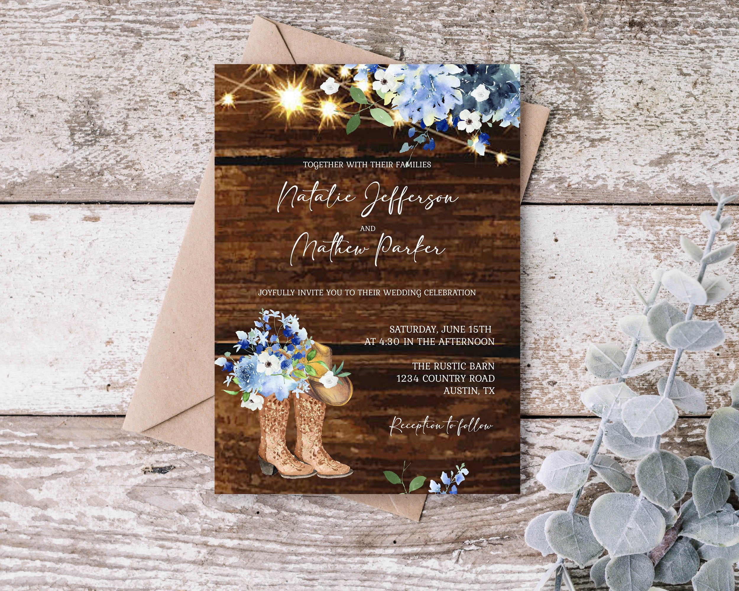 Western Wedding Invitation Wording Samples Aurora Wedding Invitation