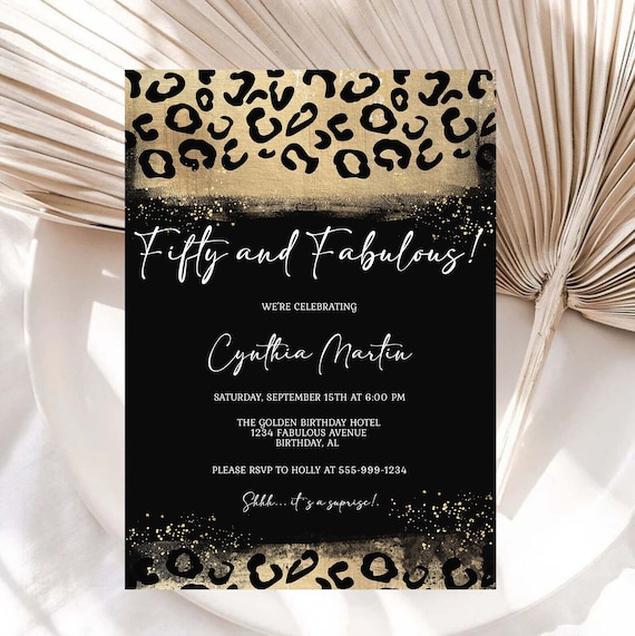 Animal Print Party Invitation Templates Wild Leopard Bridal Shower