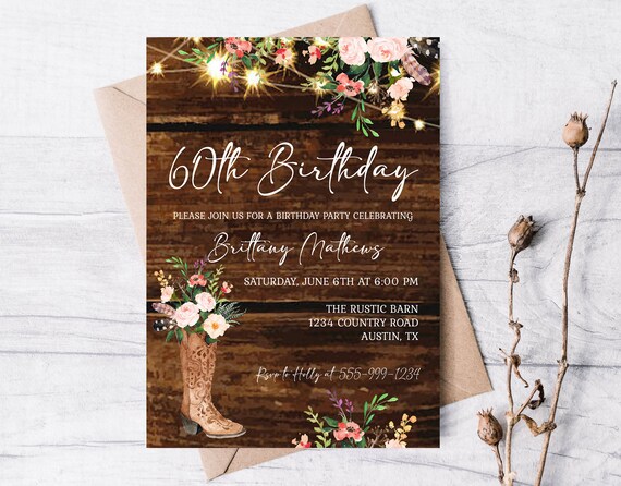Rustic Birthday Invitation Templates Free Rustic Invitation Templates,