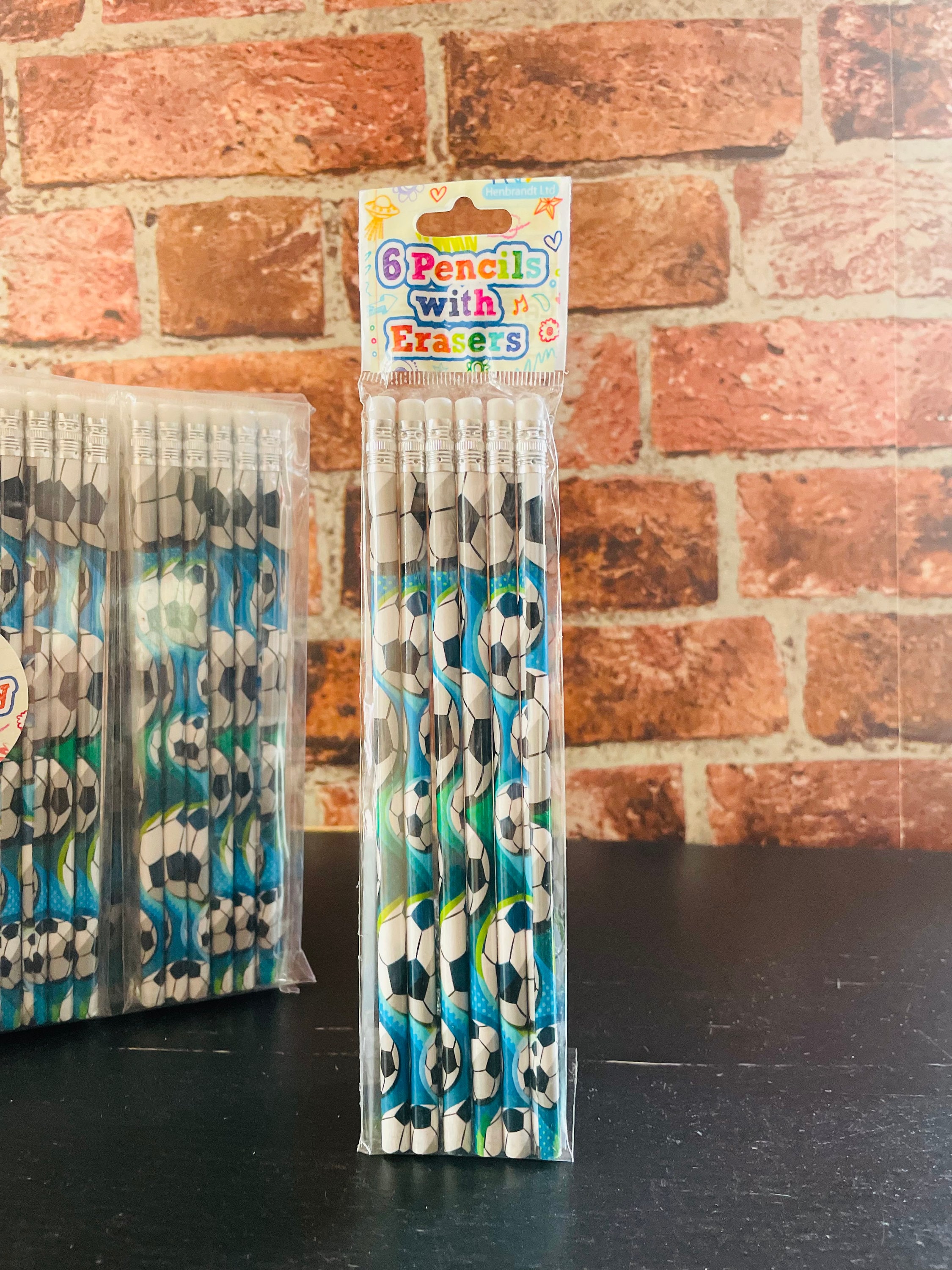 Football Pencils With Eraser Tip Party Favours Party Bag Fillers Footie ...
