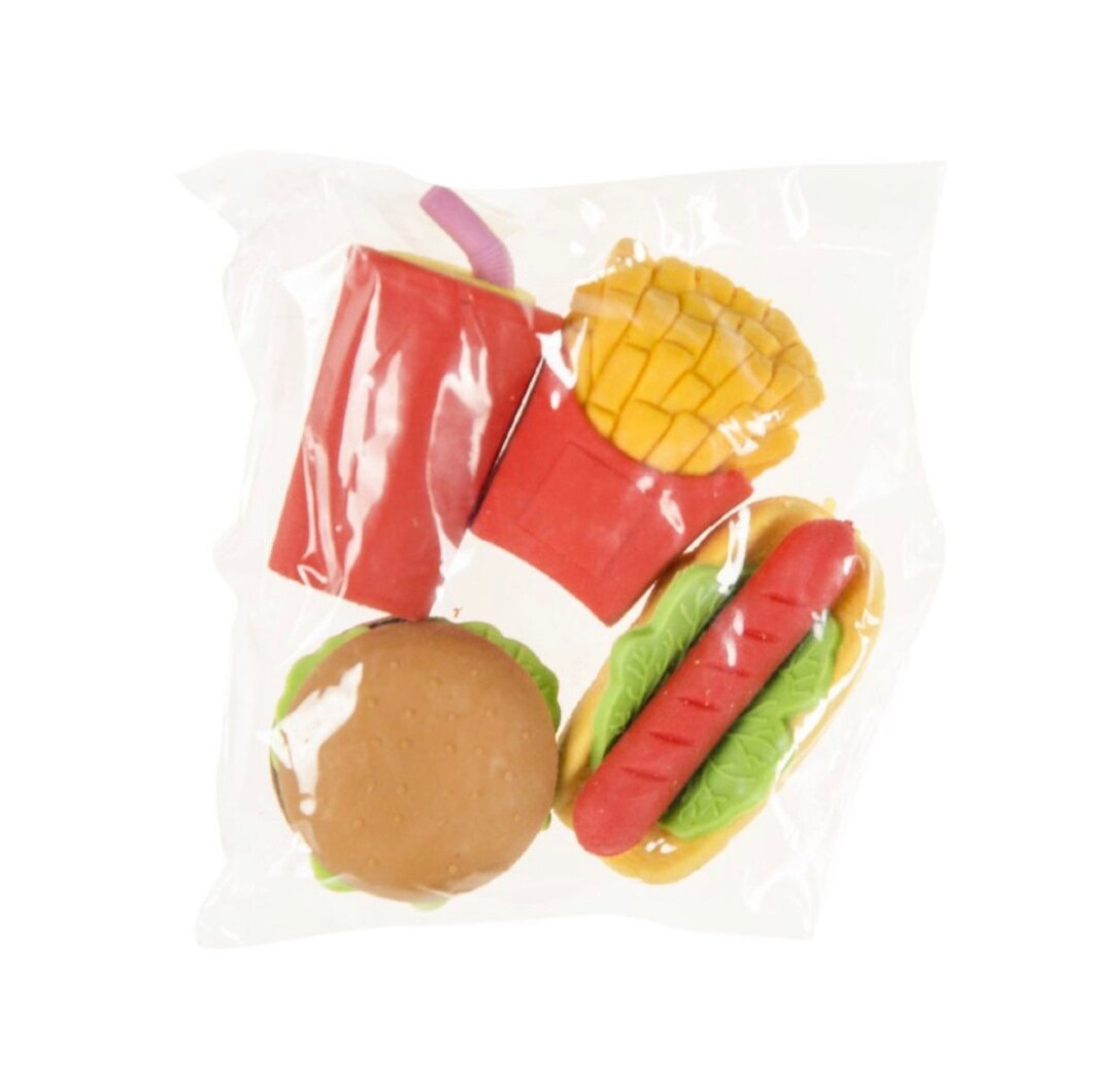 Eraser Fast Food 4pcs | Mini Brands Toys | Mini Brand | Novelty Erasers ...