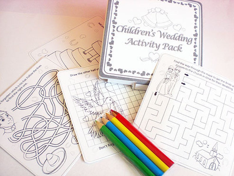 Children's Wedding Activity Pack Wedding Favours - Etsy