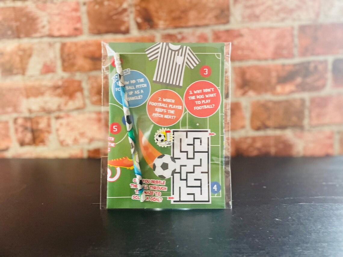 Football Activity Packs Football Party Favors Footie - Etsy UK