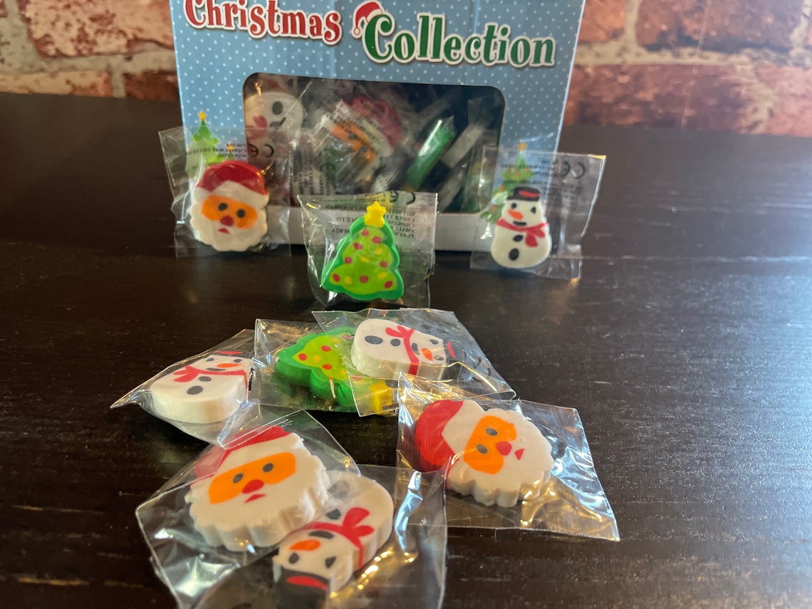 Christmas Erasers Xmas Rubbers Father Christmas - Etsy UK