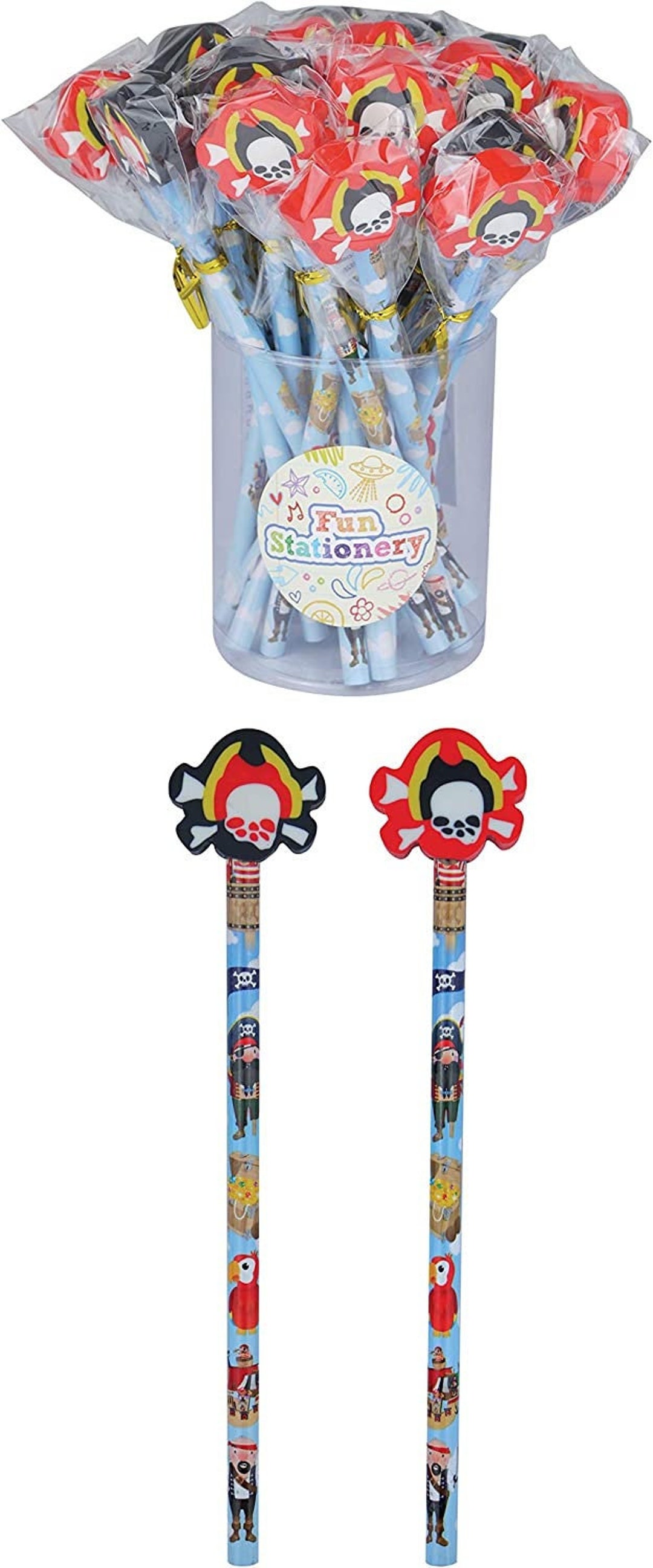 Pirate Pencils With Eraser | Giveaways | Party Bag Fillers | Pirate ...