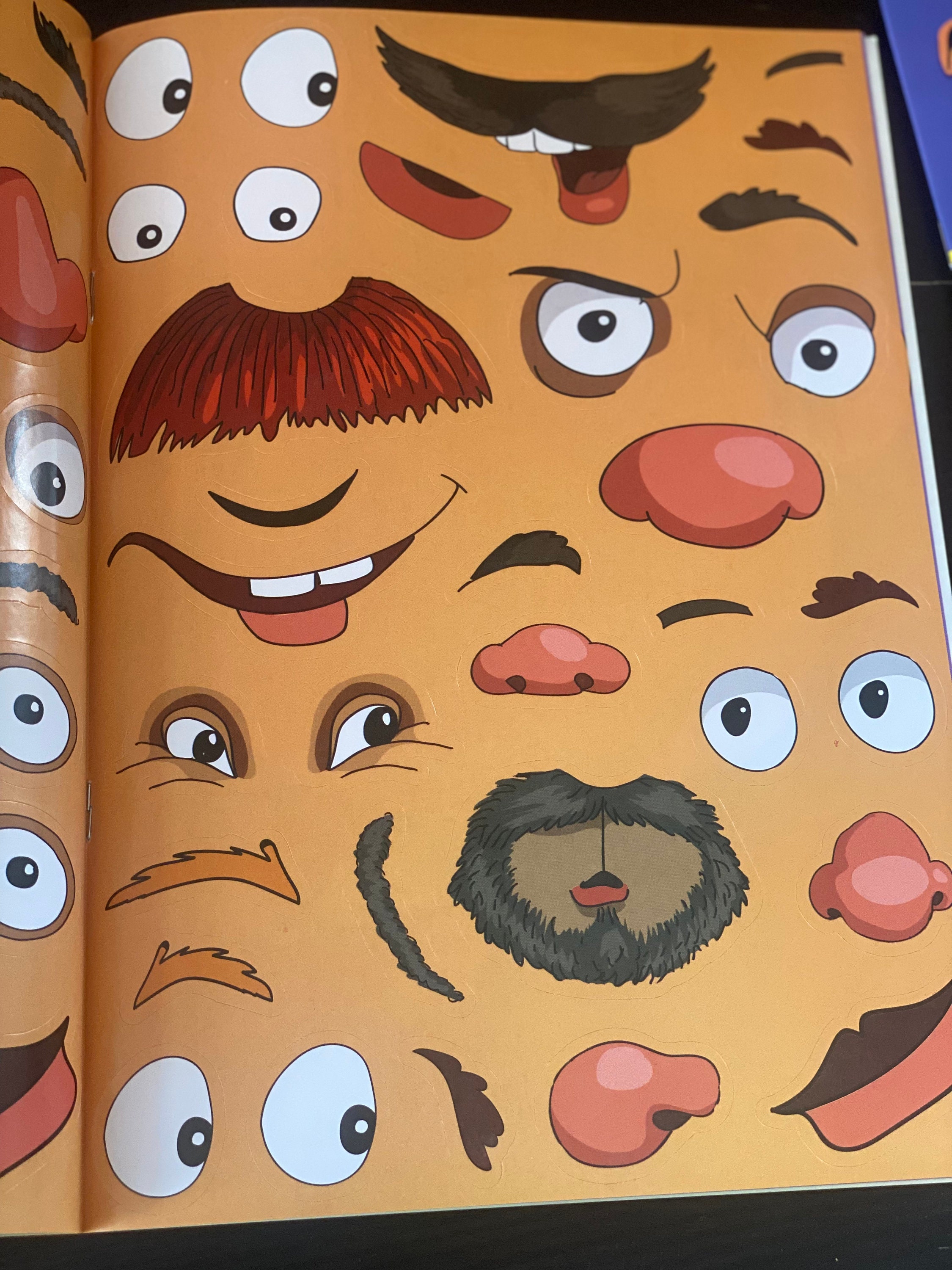 Funny Face Sticker Book Fun Activity for Children Activity - Etsy