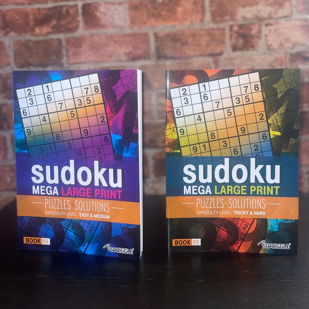 Sudoku | Mega Large Print Modern Sudoku Book | Easy/medium Sudoku ...