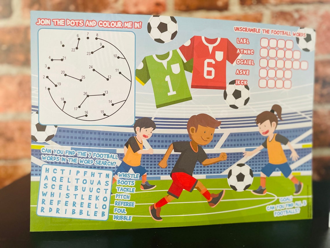 Football Activity Packs Football Party Favors Footie - Etsy UK