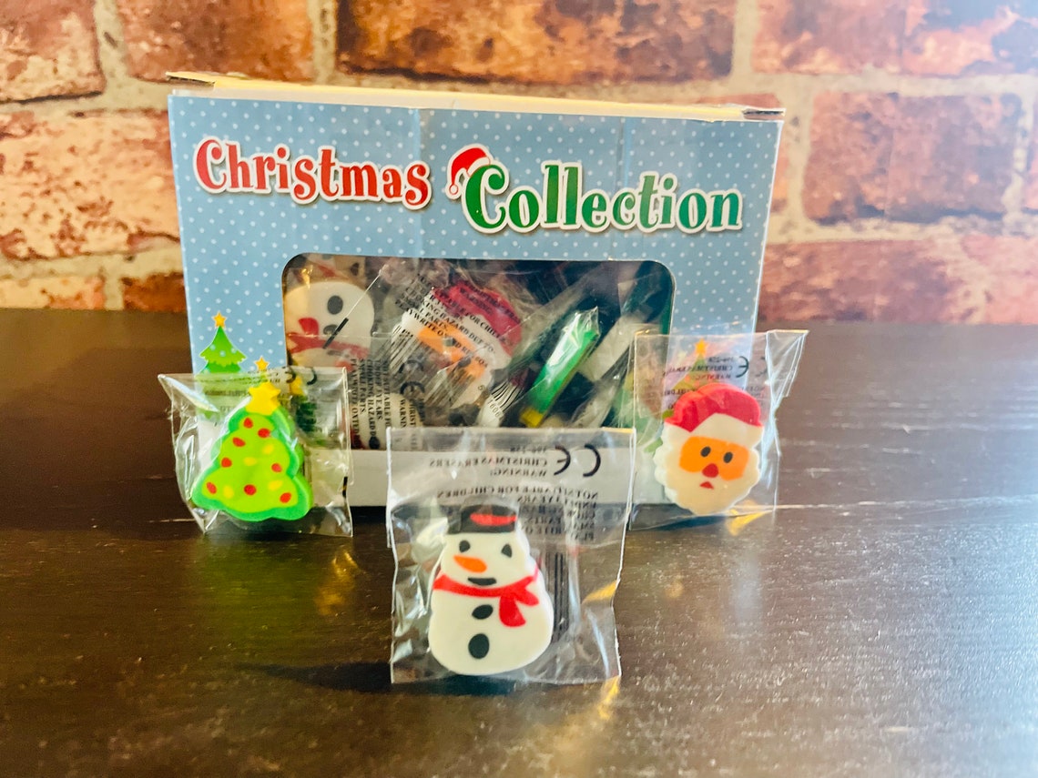 Christmas Erasers Xmas Rubbers Father Christmas - Etsy UK