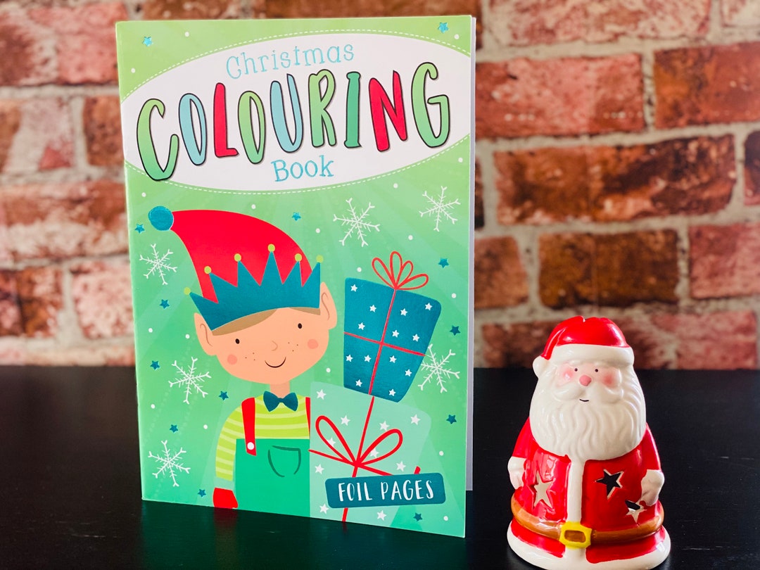 Christmas Colouring Book - Elf Design - Christmas Colouring Book 4 Foil ...