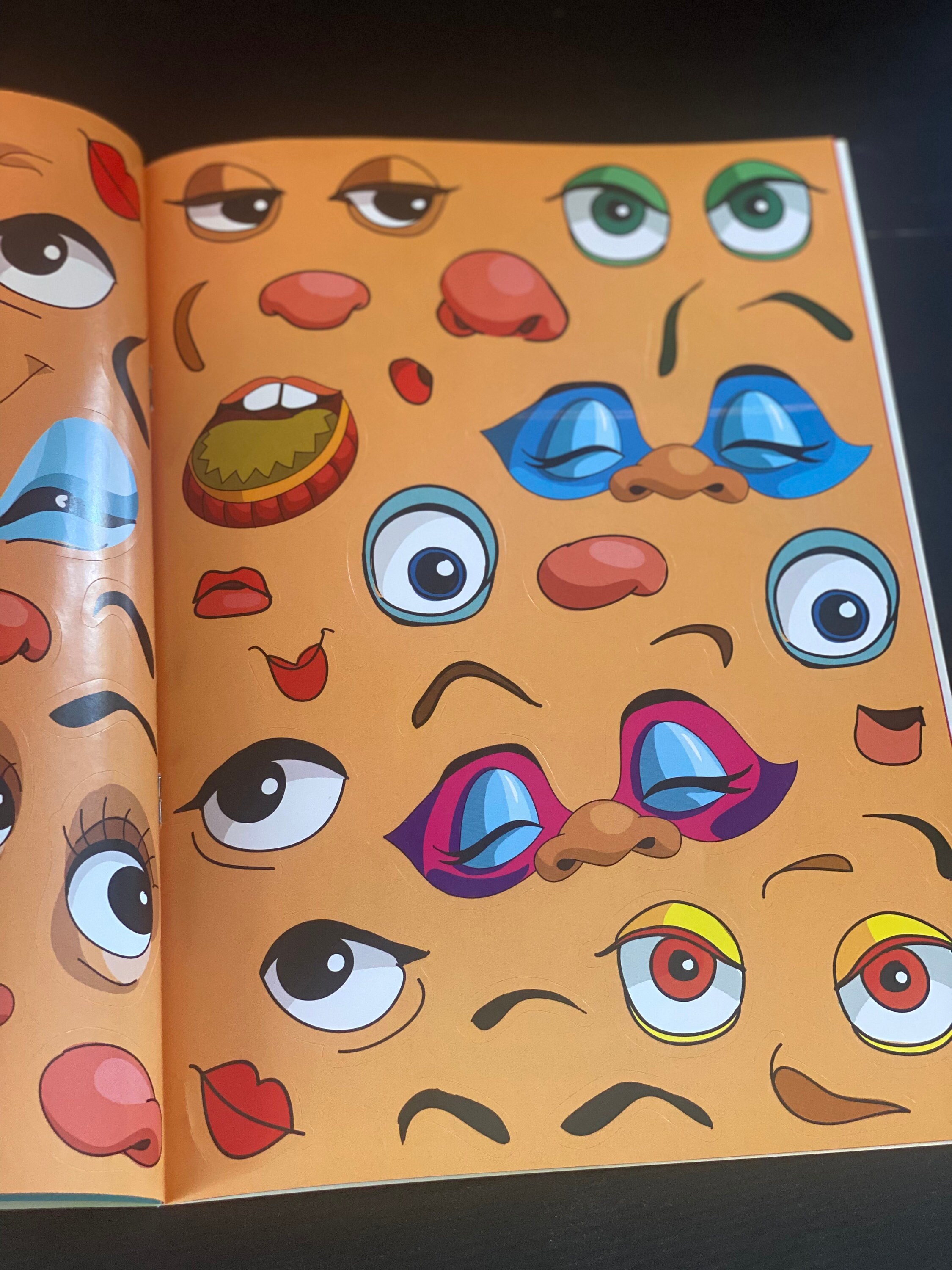 Funny Face Sticker Book Fun Activity for Children Activity - Etsy