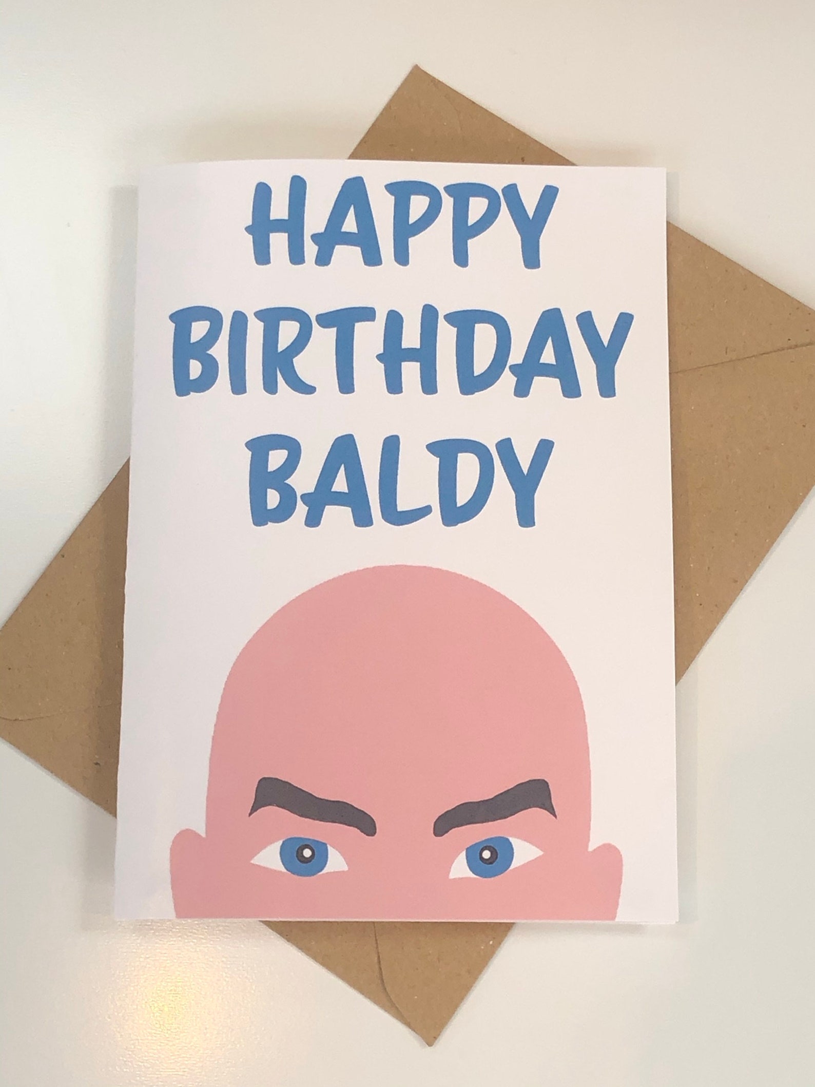 Funny Bald Birthday Card baldy card dad brother husband | Etsy