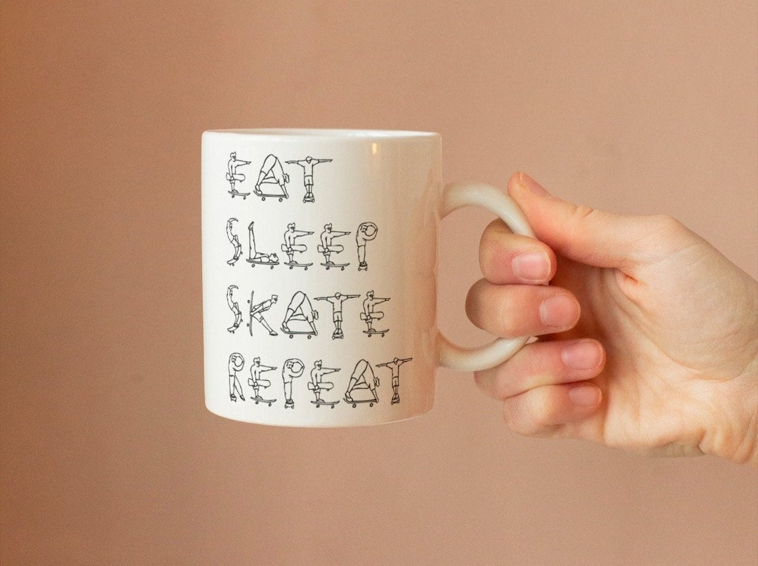 Skateboard Mug Eat Sleep Skate Repeat Skating Mug - Etsy UK