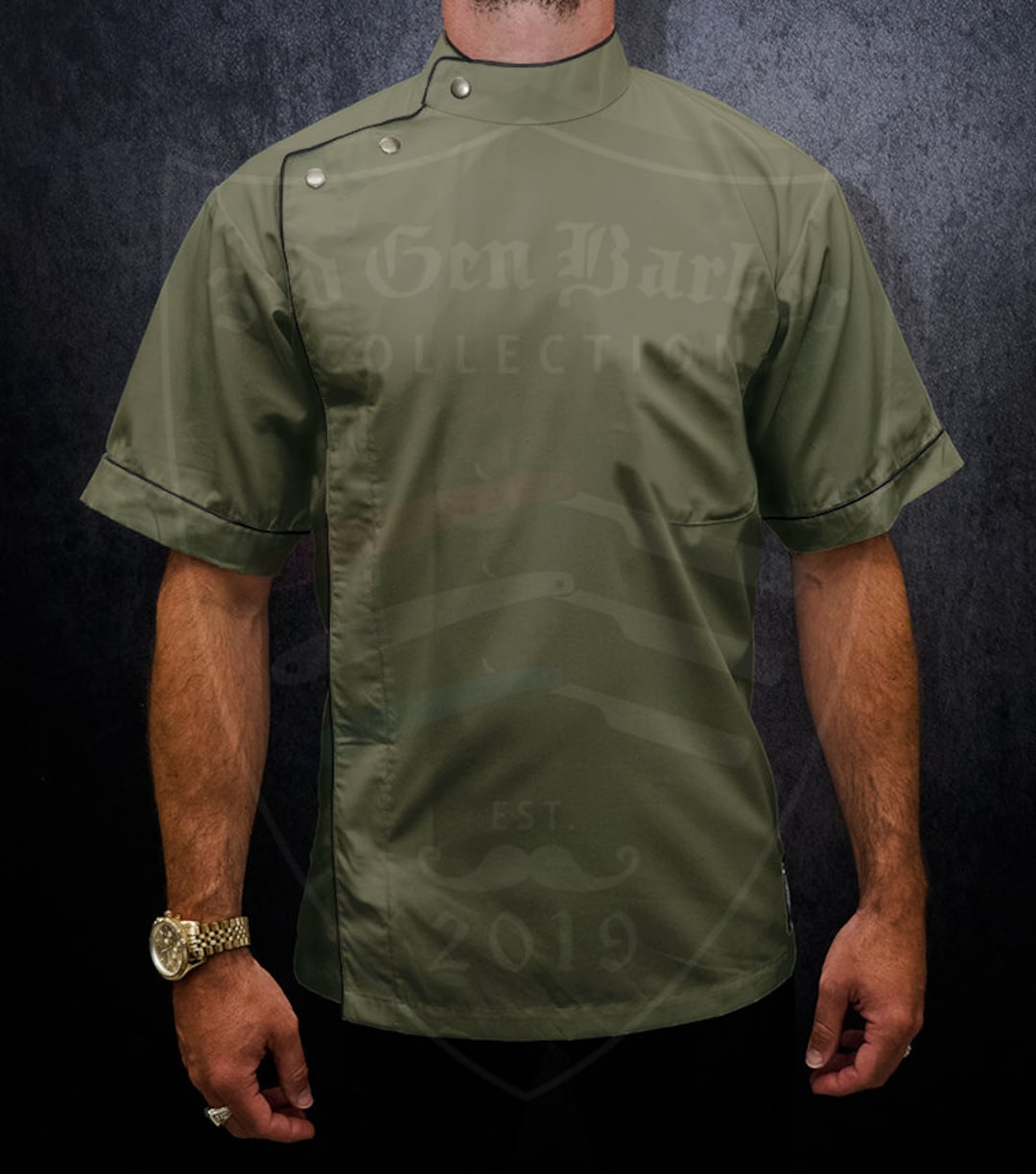 Barber Cut Jacket / Smock “gilles” Olive Green. - Etsy