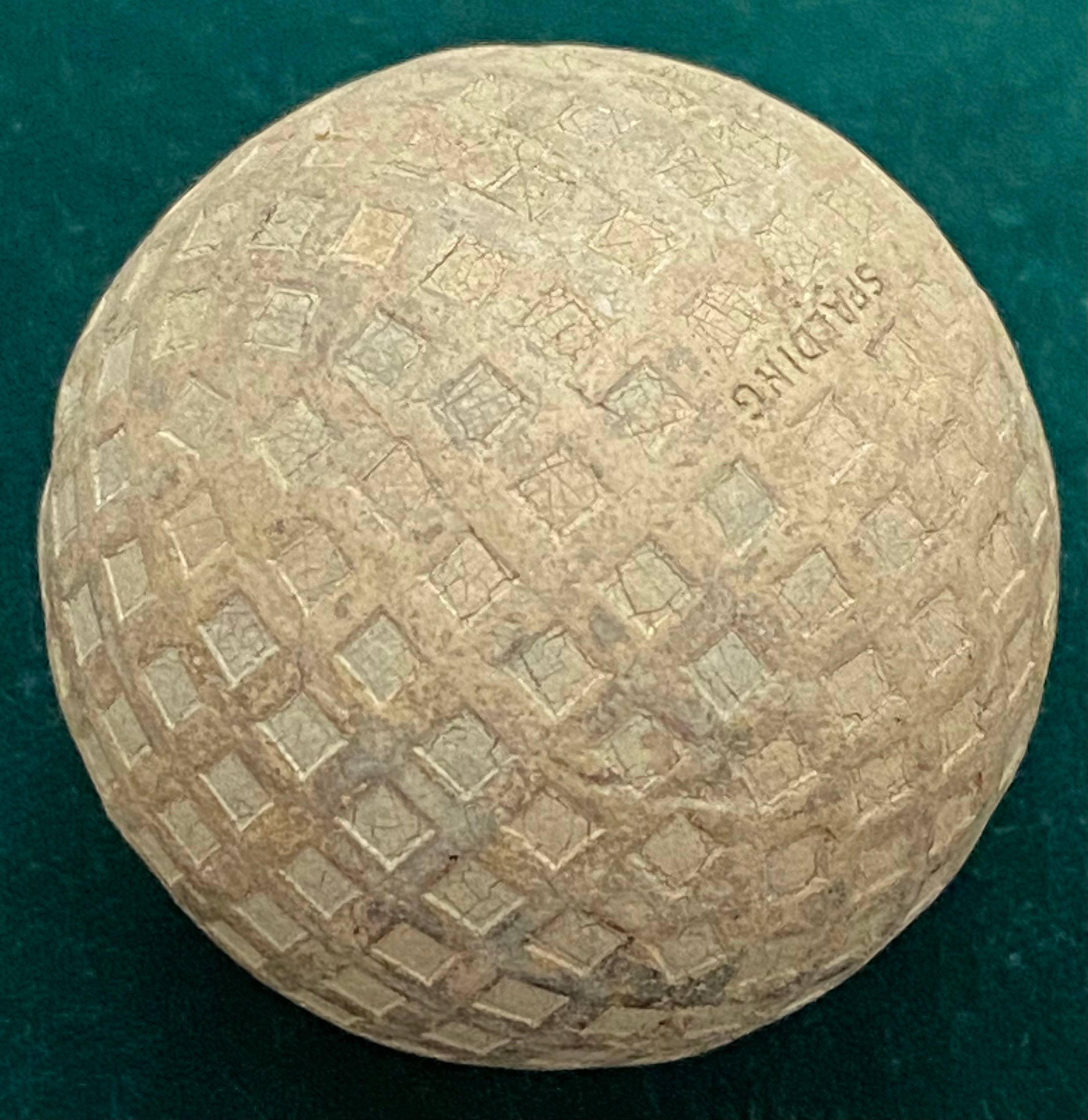 Antique RARE Spalding Top-flite Square Mesh Dimple Circa 1920s Golf ...