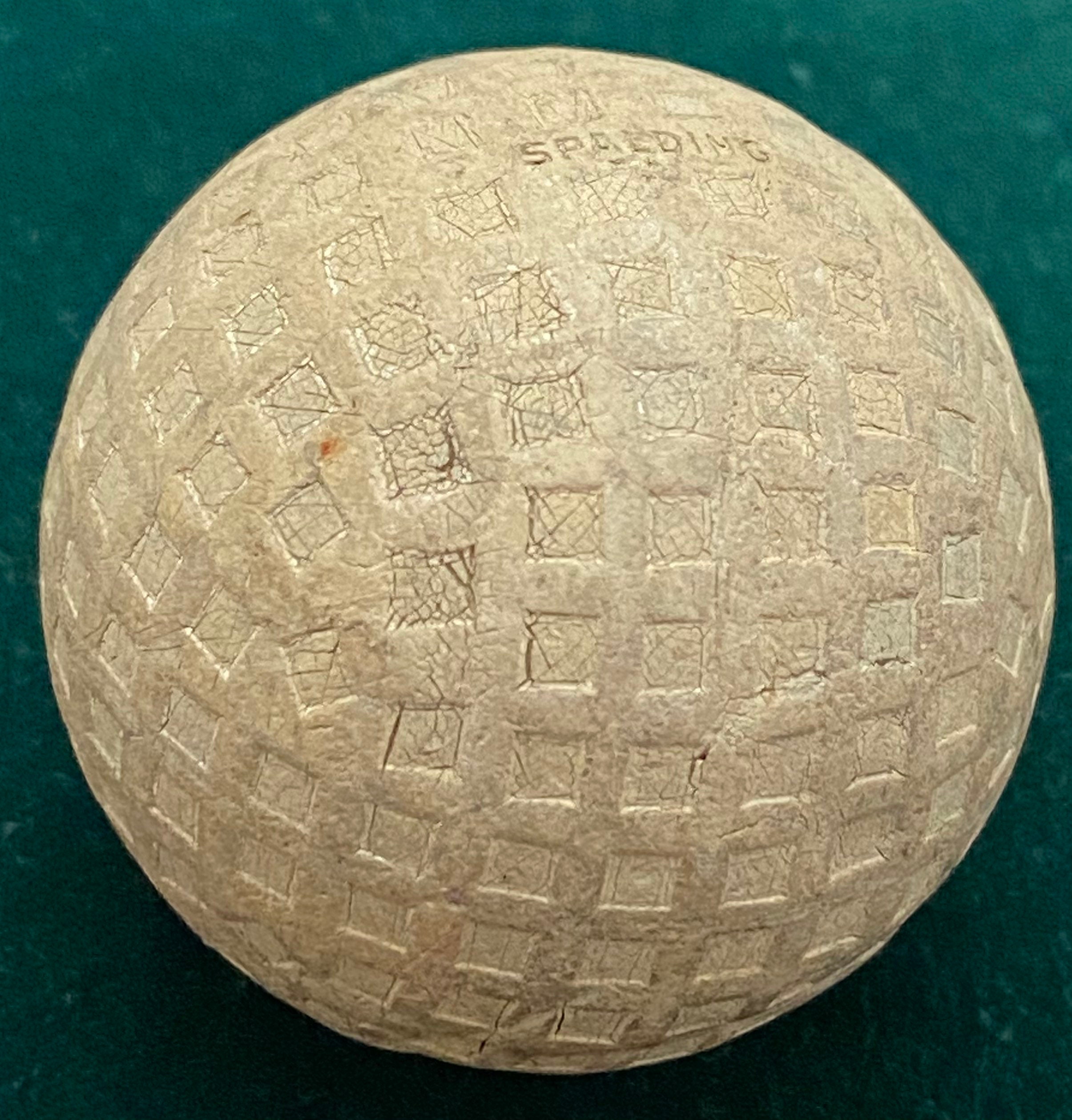 Antique RARE Spalding Top-flite Square Mesh Dimple Circa 1920s Golf ...