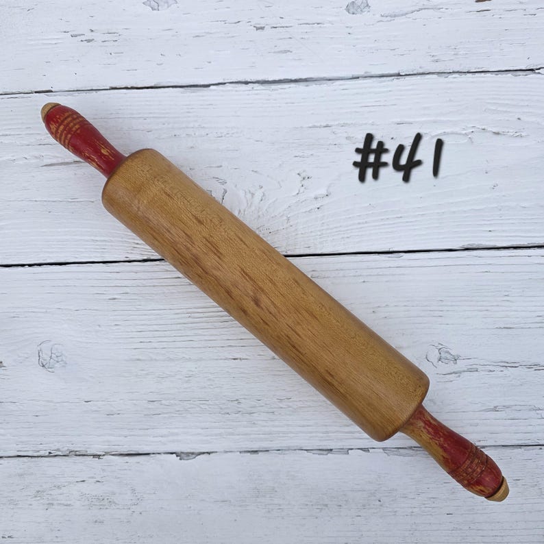 Vintage Rolling Pins - CHOICE of ROLLING PIN - Antique Wood - Painted ...