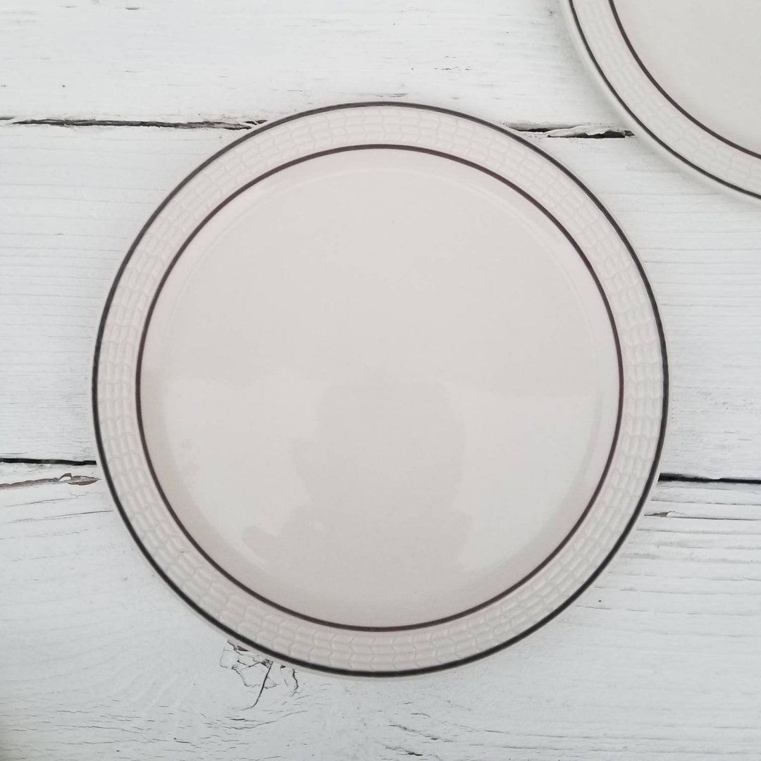 Vintage Restaurant Ware Plate - Rego C828-69 White Plate Wide Woven ...