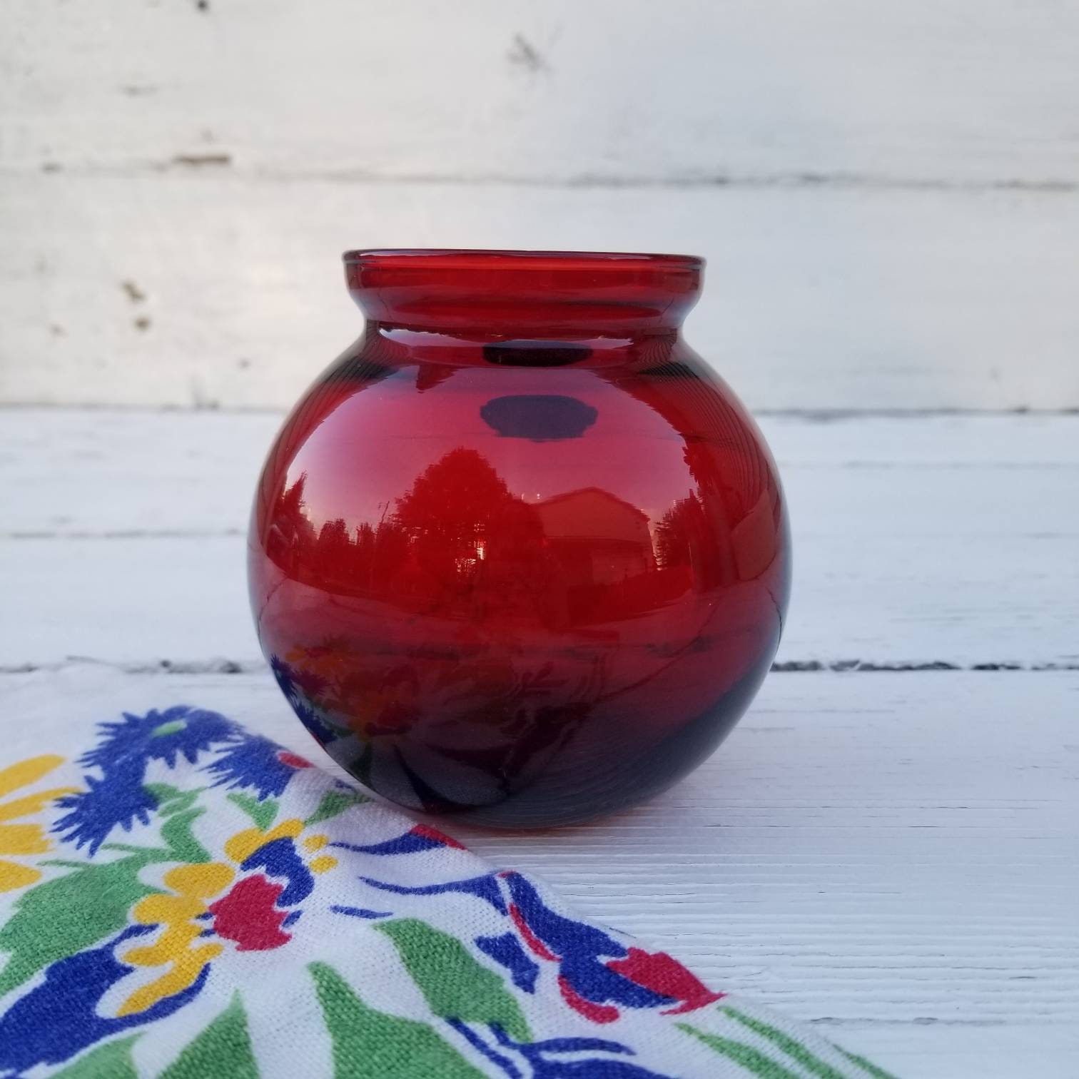 Anchor Hocking Royal Ruby Rose Bowl Vintage Anchorglass Red - Etsy