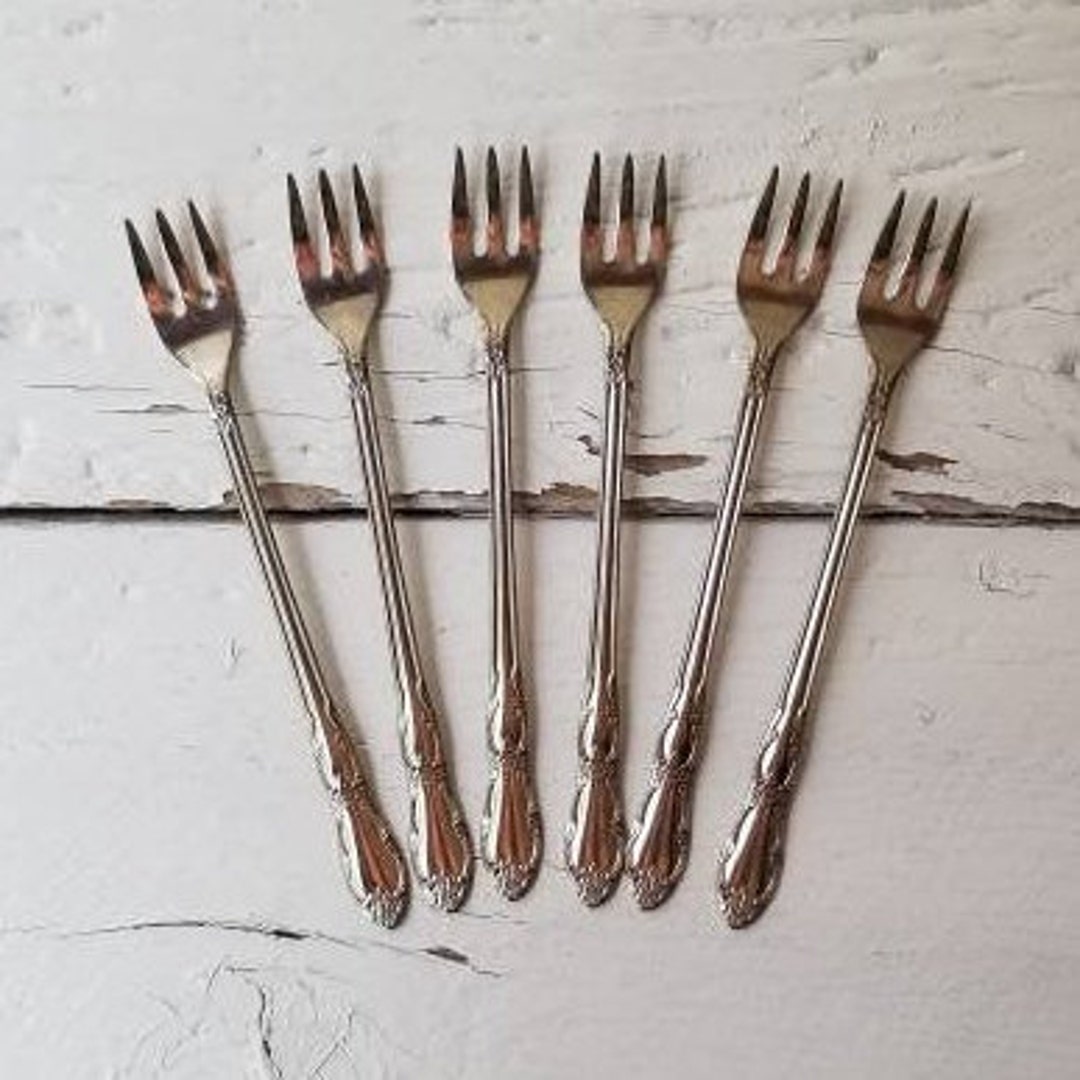 Oneida FENWAY Cocktail Seafood Fork Set WM A Rogers Deluxe Stainless ...