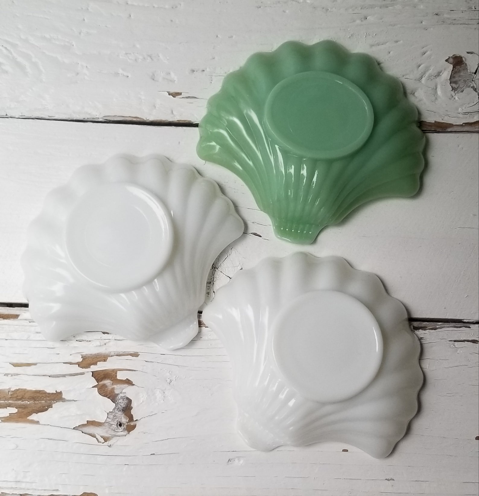 Fire King Shell Dish - Milk White or Jadeite Shell Bowl - Vintage ...